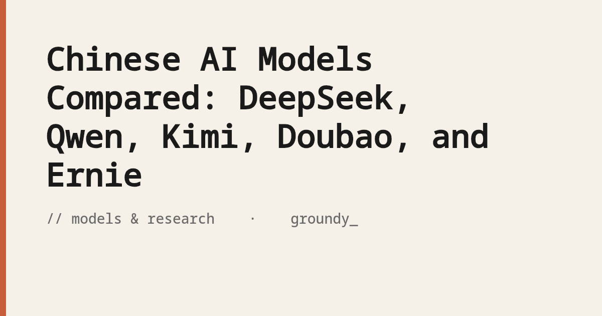 Chinese AI Models Compared: DeepSeek, Qwen, Kimi, Doubao, and Ernie ...